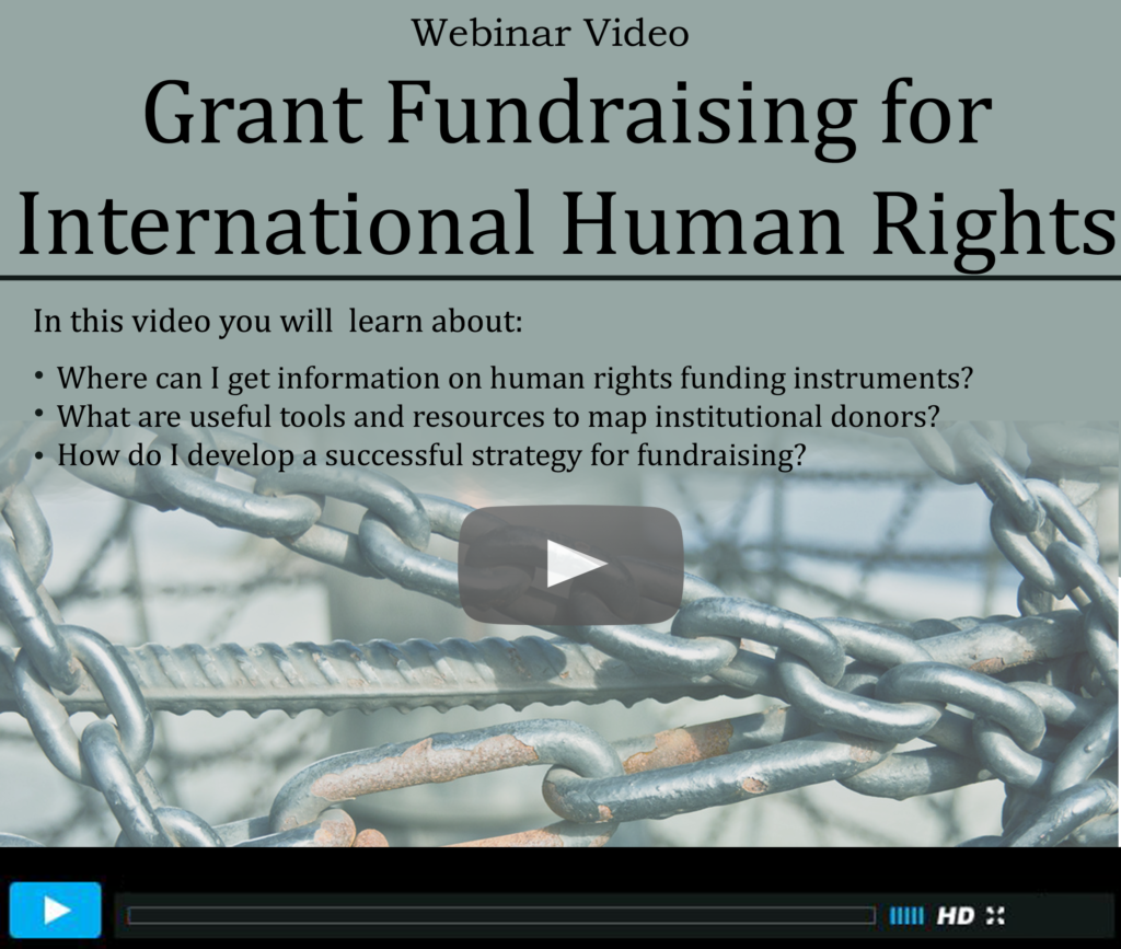 Webinar Video: Grant Fundraising for International Human Rights ...