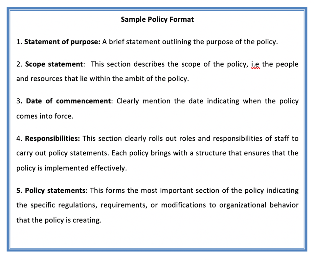 Sample Policy Format FundsforNGOs